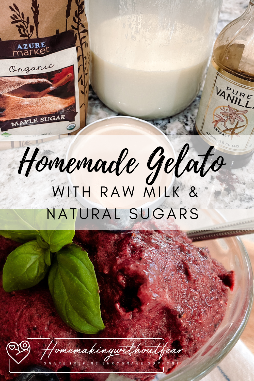 Homemade Raw Milk Gelato (no machine) - Homemaking Without Fear