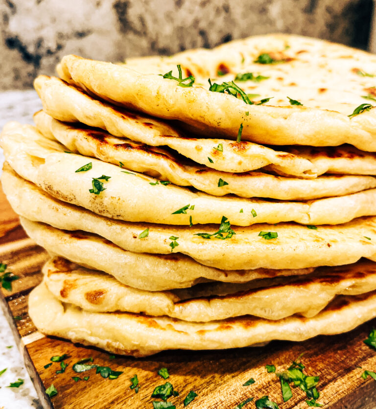 Easy Cast Iron Skillet Yeast Flatbread - Homemaking Without Fear