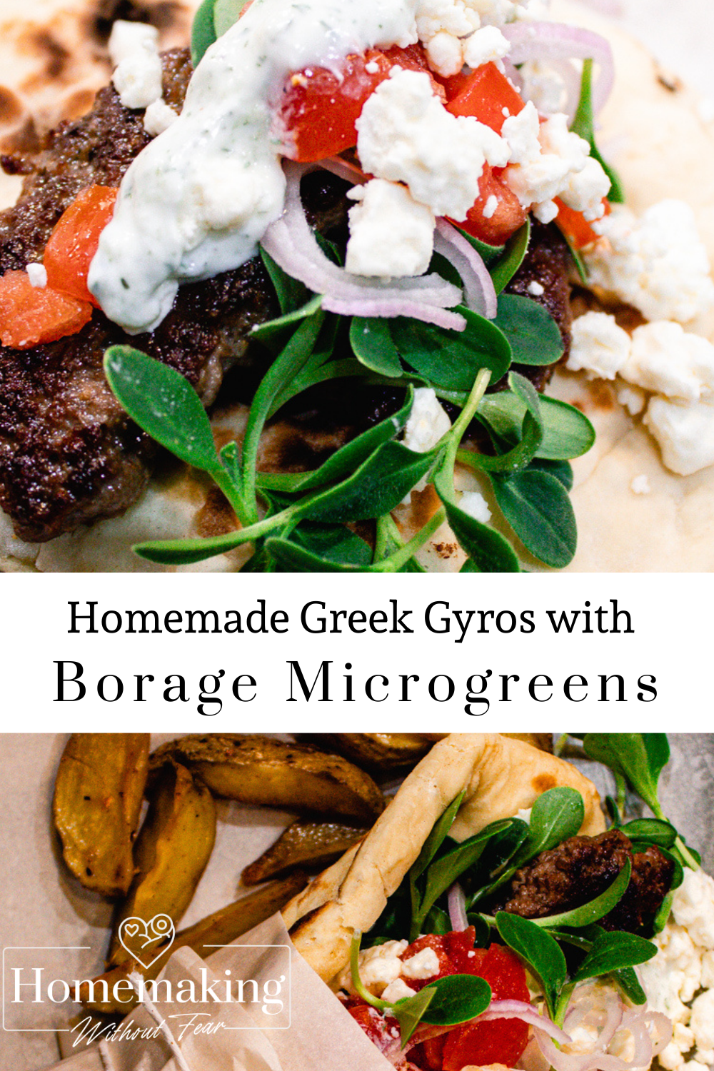 Borage Microgreens Star in Homemade Greek Gyro - Homemaking Without Fear